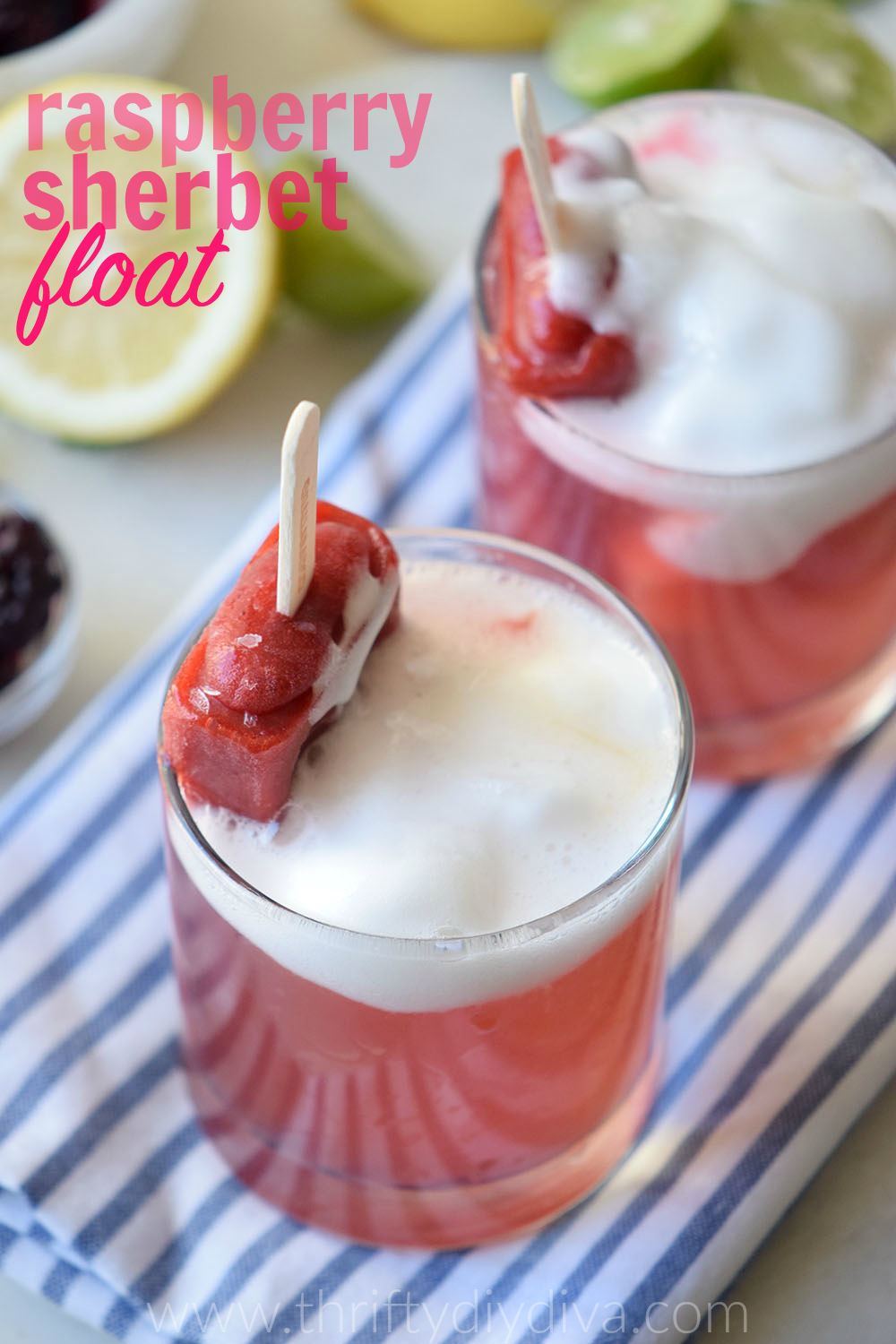 Raspberry Sherbet Float